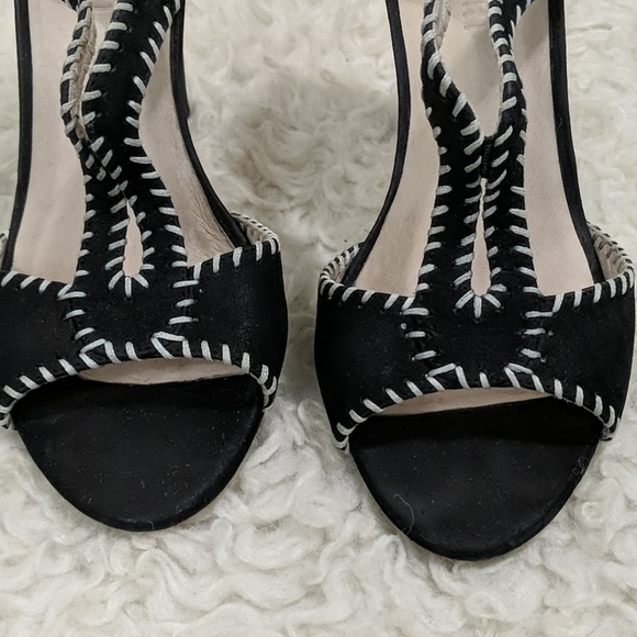 Colin Stuart | Shoes | Colin Stuart Suede Peep Toe Chunky Heels | Poshmark